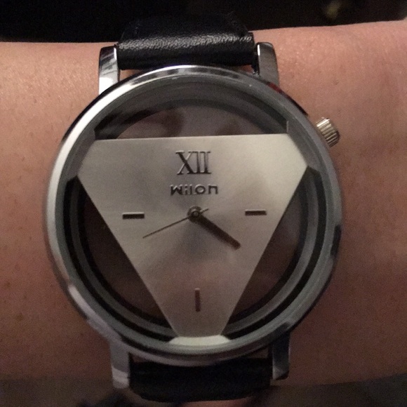 wilcon | Accessories | Wilon All Stainless Steel Triangle Wrist Watch ...